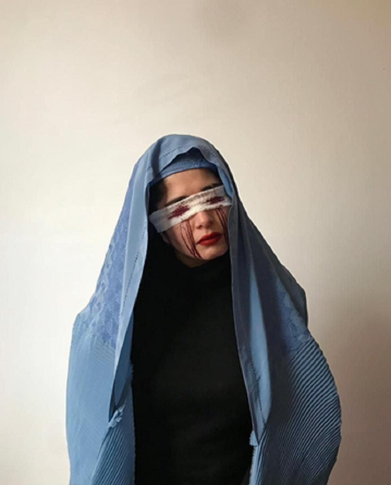 A defiant model uses beauty and art to protest the Taliban’s rules ...
